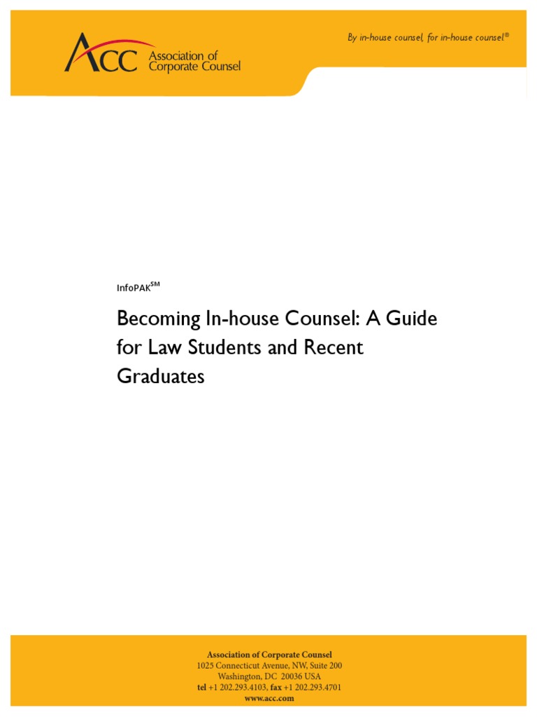 In House Counsel Guide | PDF | Lawyer | Intellectual Property