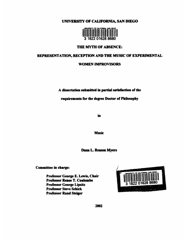 Dana Reason Myers - The Myth of Absence | PDF