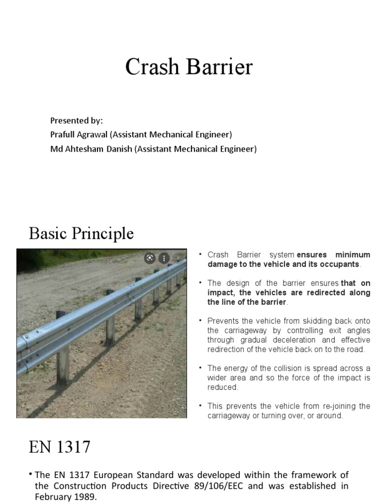 Crash Barrier | PDF | Road Traffic Safety | Transport