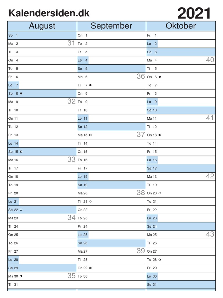 Kalender 2021 22 | PDF
