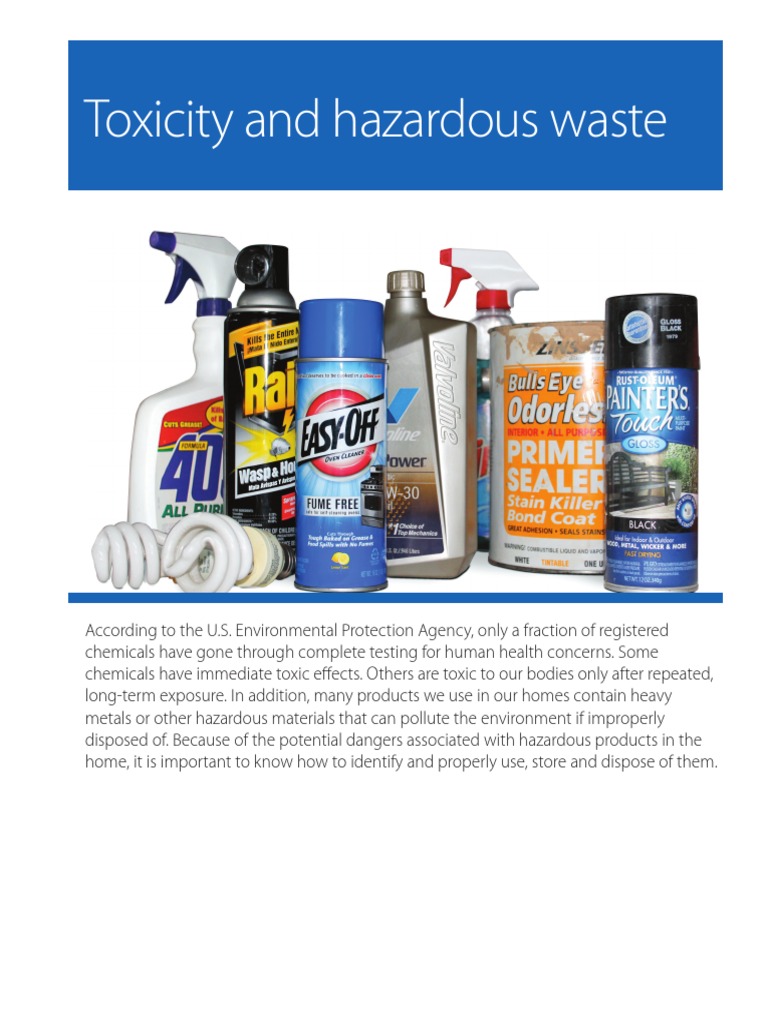 Safe Disposal of Household Hazardous Waste | PDF | Hazardous Waste ...