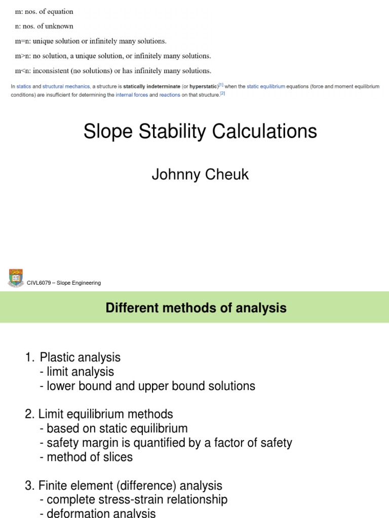 Lecture 4 - Slope Stability Calculations | PDF | Classical Mechanics ...