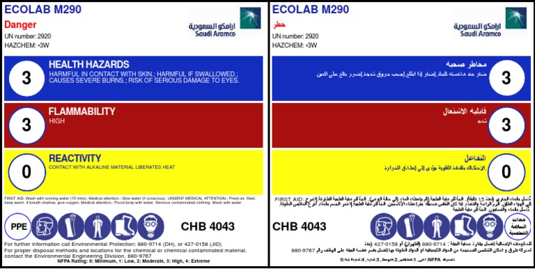 4043 Label | PDF | Water | Personal Protective Equipment