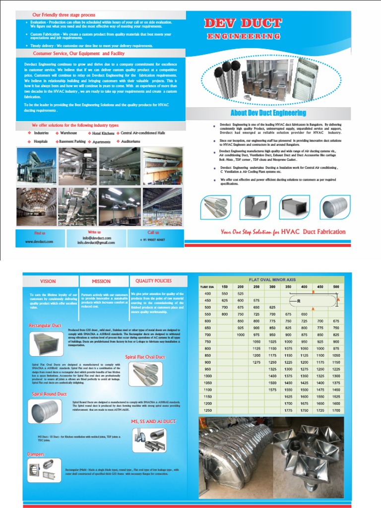 Dev Duct New Broucher - 18.12 | PDF | Duct (Flow) | Economic Sectors