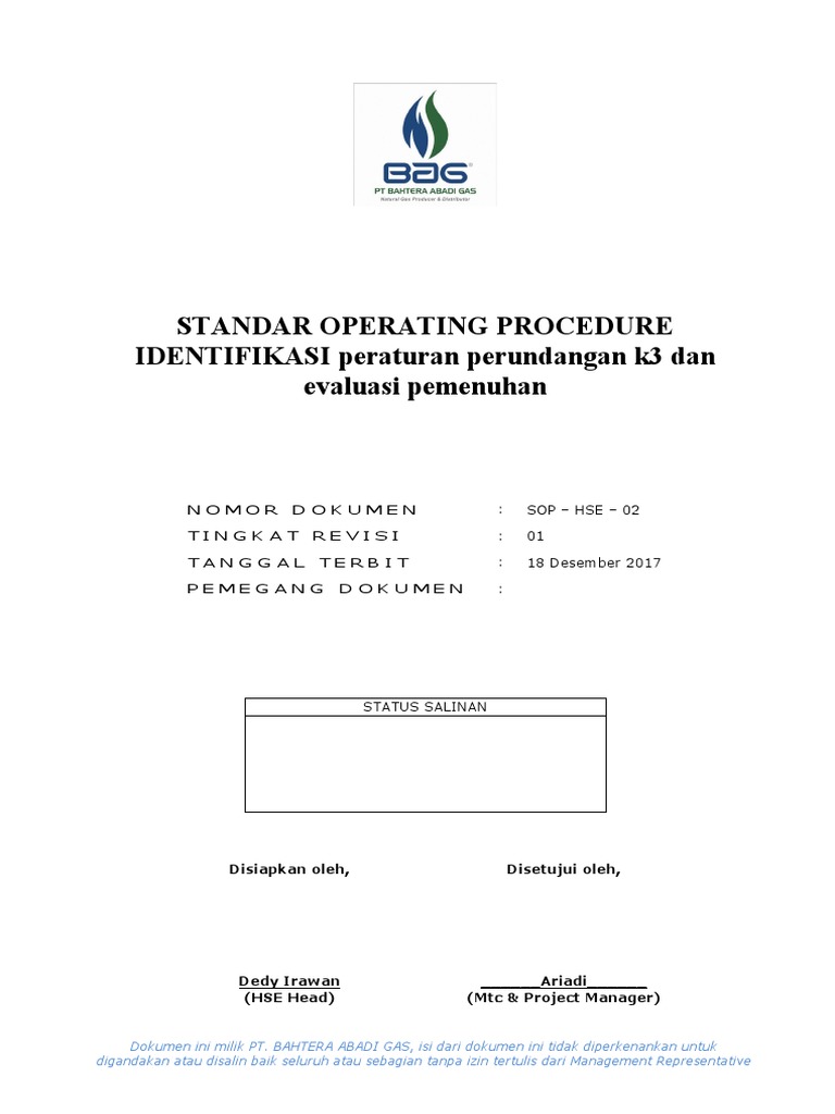 P-HSE-02-Identifikasi Peraturan Dan Evaluasi Pemenuhan | PDF | Bisnis | Teknologi & Rekayasa