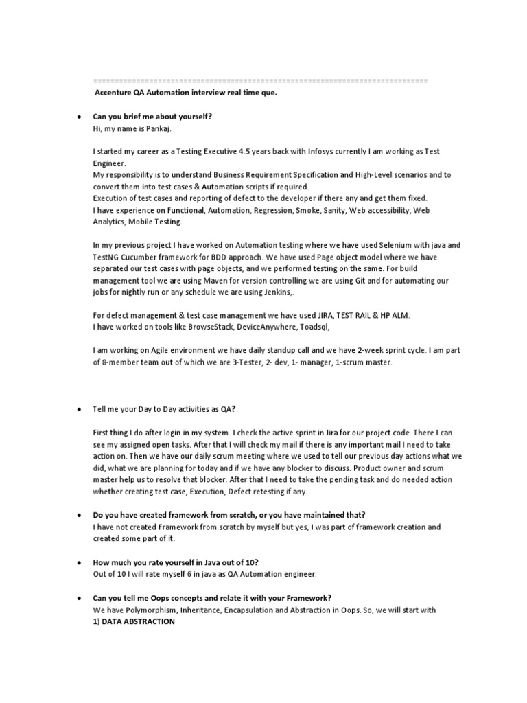 Real Time Selenium Interview Qa Pdf Method Computer Programming Class Computer Programming 