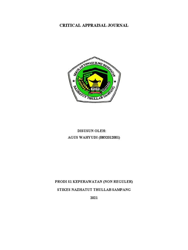 Critical Appraisal Journal Agus Wahyudi | PDF