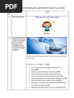 MULTIDISCIPLINARY PROJECT (MDP) Class V | PDF | Water