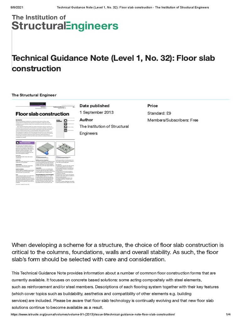 Floor Slab Construction Guidance | PDF | Concrete