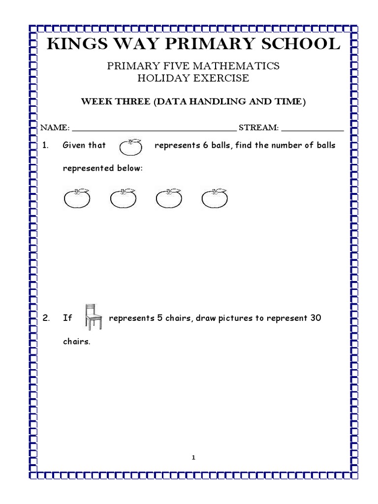 Kings Way Primary School: Primary Five Mathematics Holiday Exercise ...