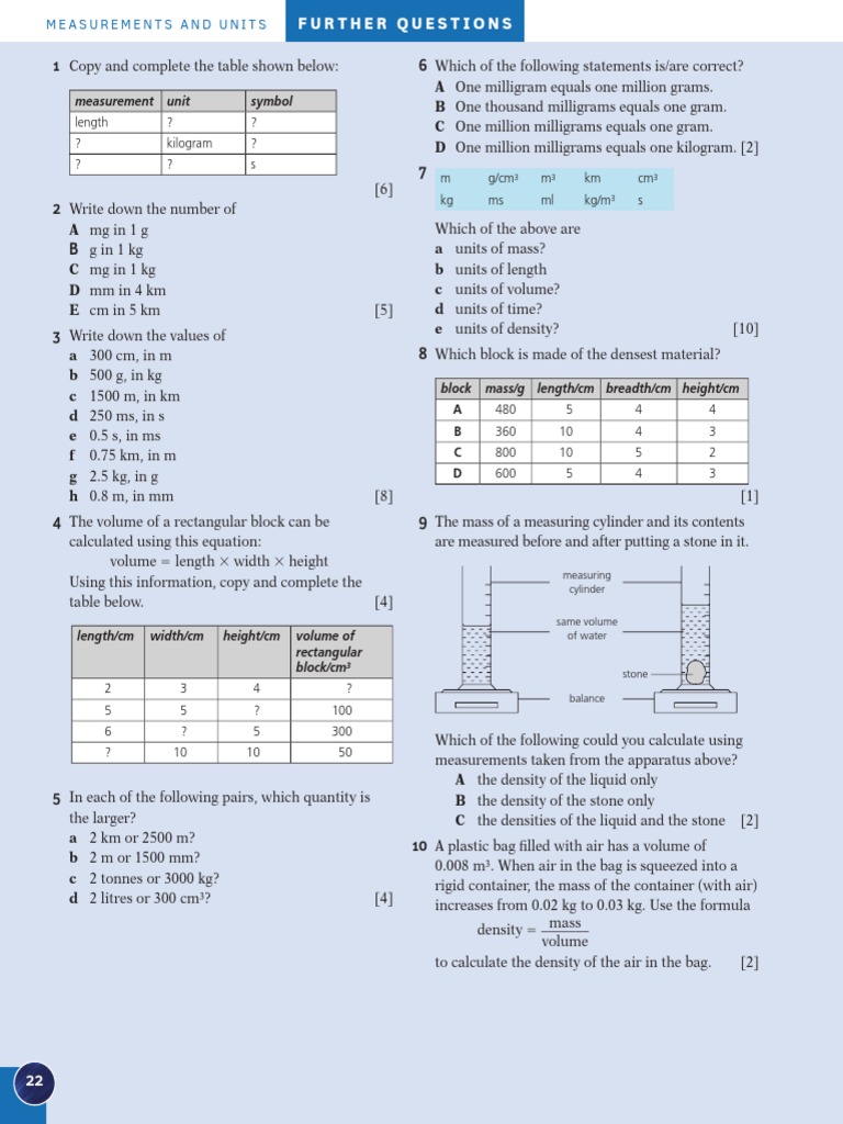 Extracted Pages From Physics Book IGCSE | PDF | Density | Litre