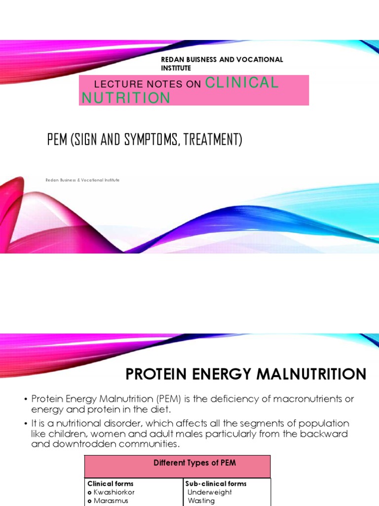Pem (Sign and Symptoms, Treatment) : Clinical Nutrition | PDF ...