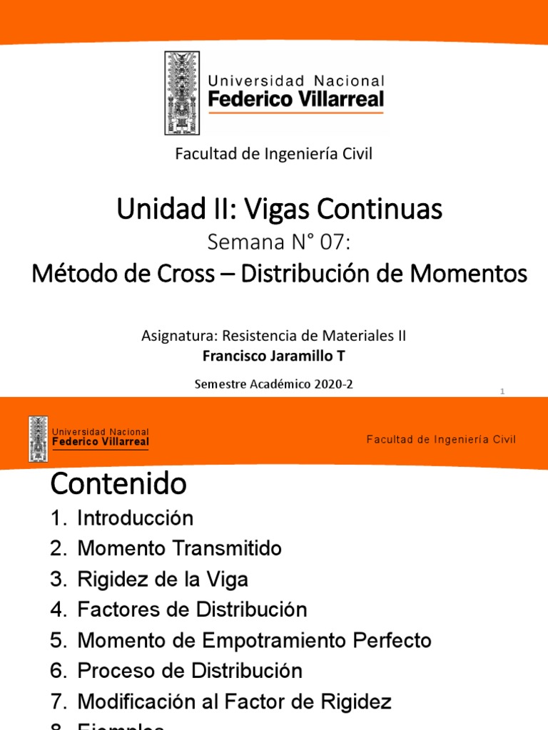 Unidad Ii Semana 7 - Metodo de Cross - Distribucion de Momentos | PDF ...