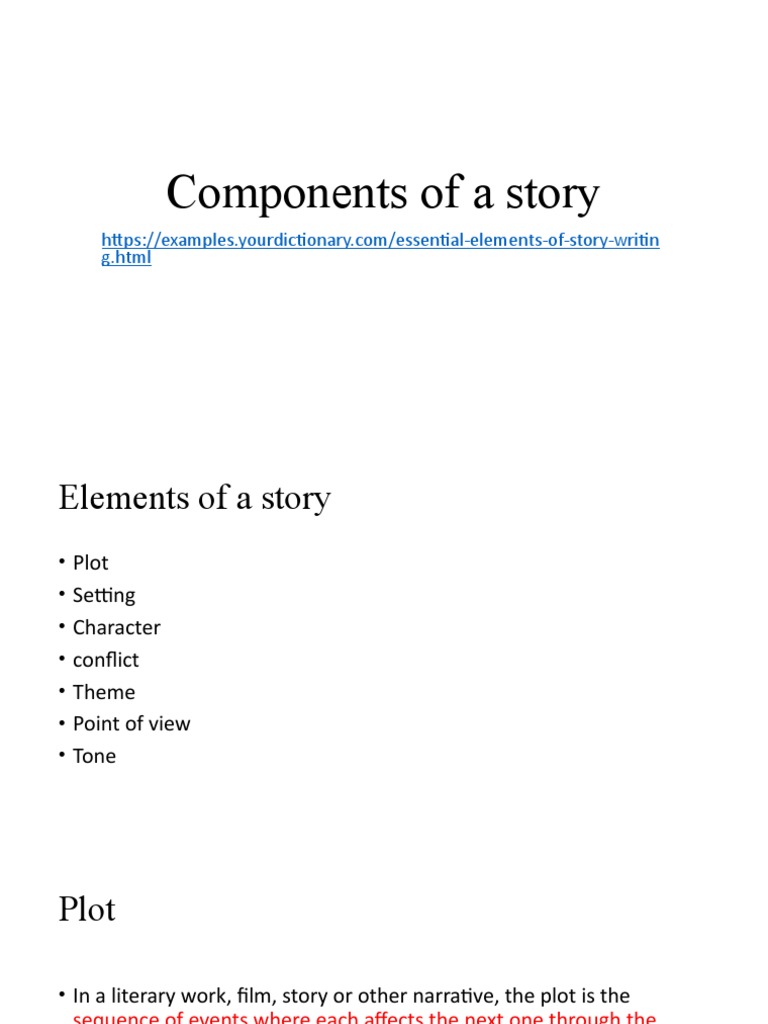 Components of A Story | PDF | Narration | Plot (Narrative)