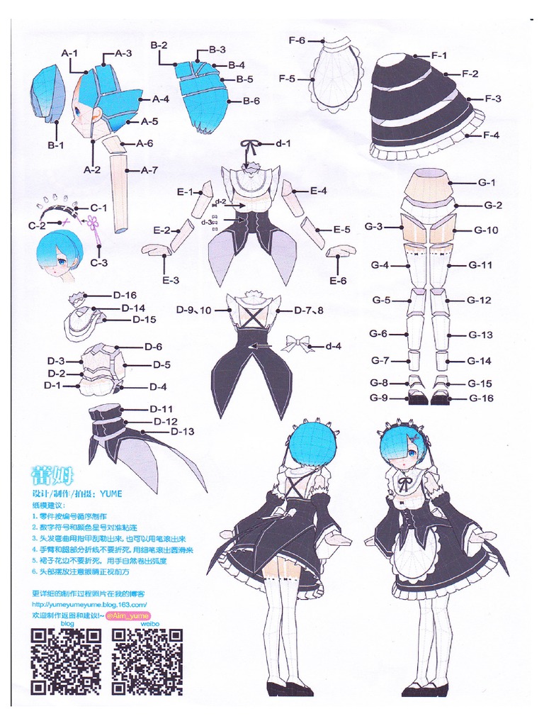 ReZero - Rem Paper Model | PDF