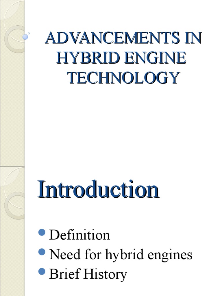 Advancements in Hybrid Engine Technology | Download Free PDF | Hybrid ...