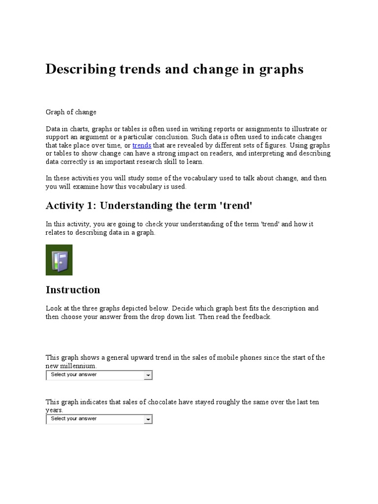 Describing Trends and Change in Graphs | Download Free PDF | Human ...