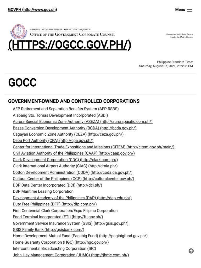 Gocc W - Original Charter | PDF | Philippines | Economy Of The Philippines