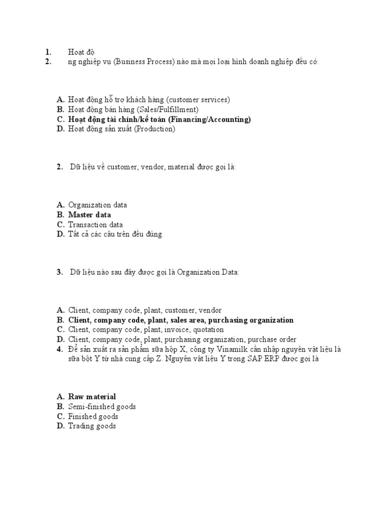 Tai Lieu On Tap | PDF