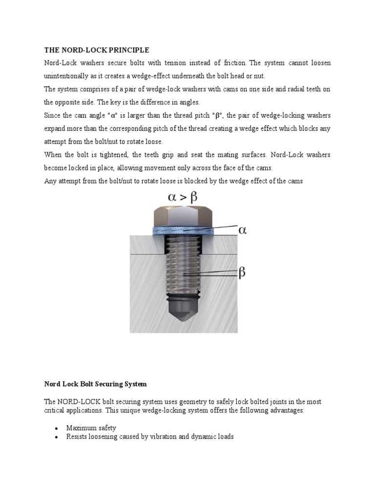 The Nord Lock Washer | PDF | Nut (Hardware) | Screw