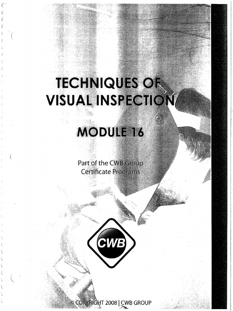 Module 16 Techniques of Visual Inspection | PDF