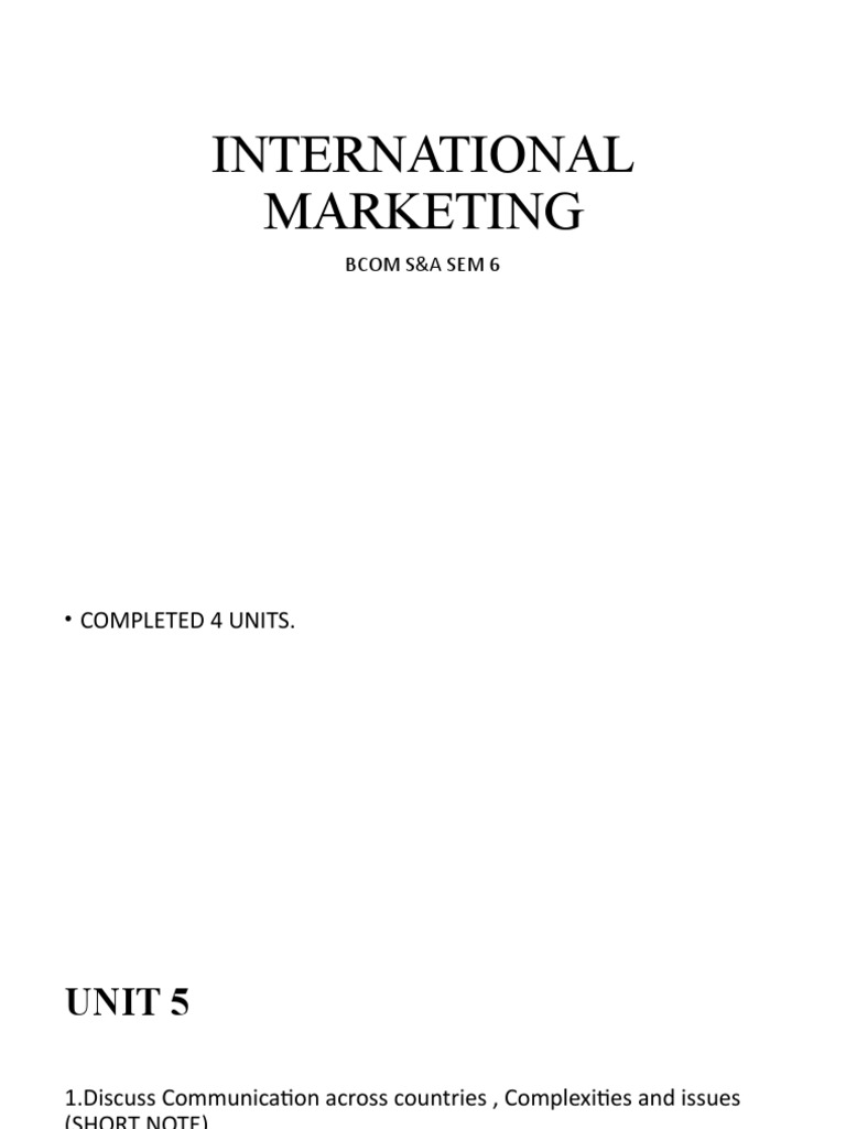 International Marketing | PDF | Logistics | Pricing