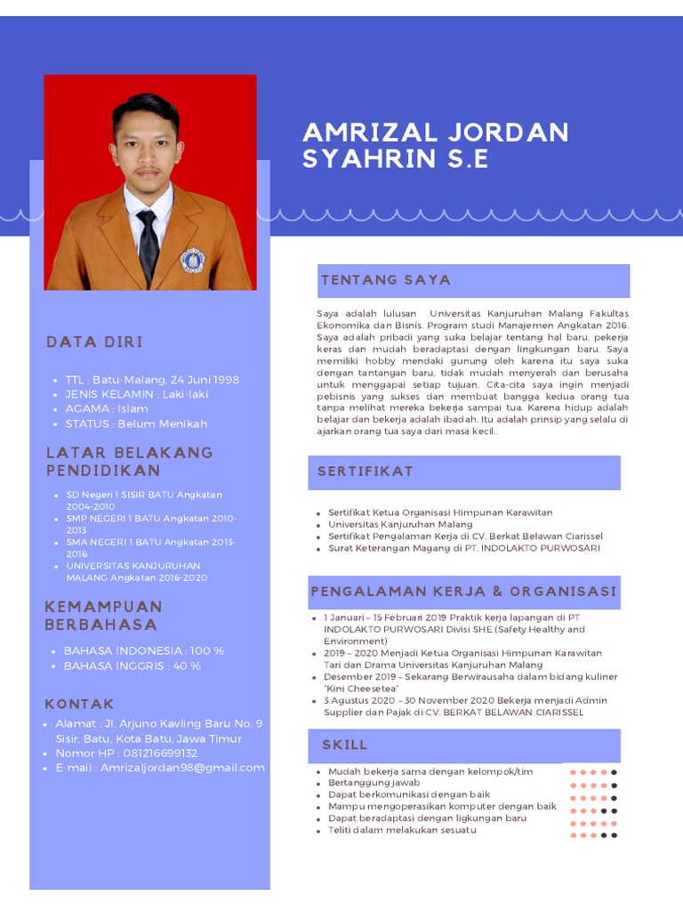Amrizal Jordan CV-1 | PDF