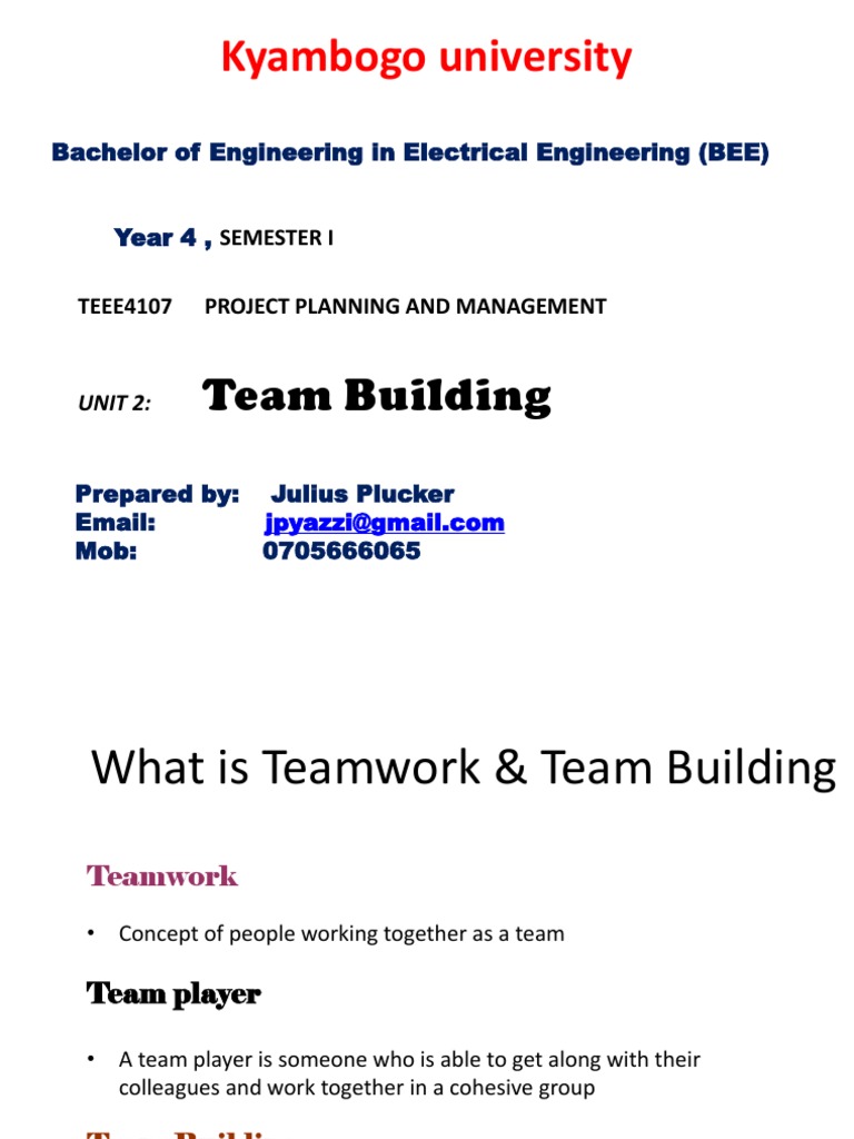 Team Building | PDF | Leadership | Goal