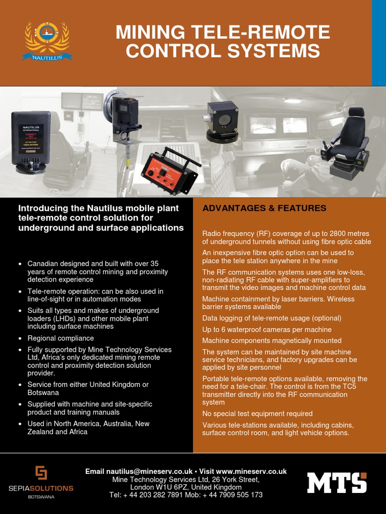 Mining Tele-Remote Control Systems | PDF | Radio | Optical Fiber