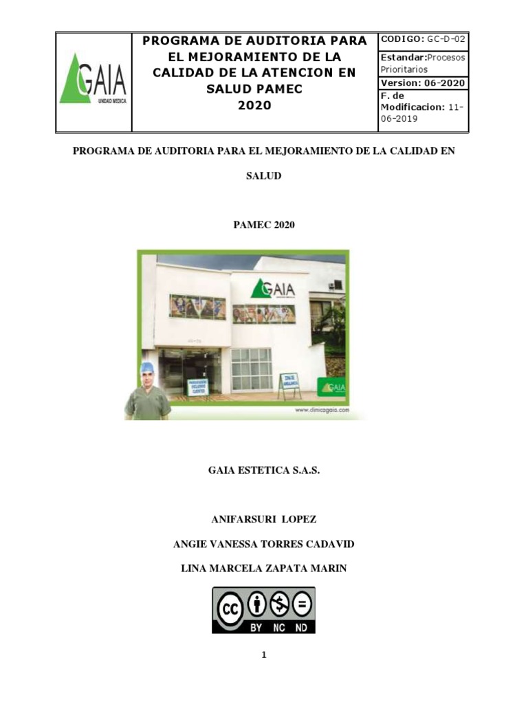 Programa de Auditoría para el Mejoramiento de la Calidad en la Atención ...