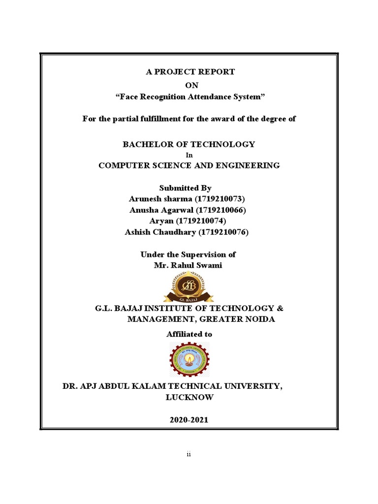 Facial Recognition Attendence System | PDF | Microsoft Excel | Computing