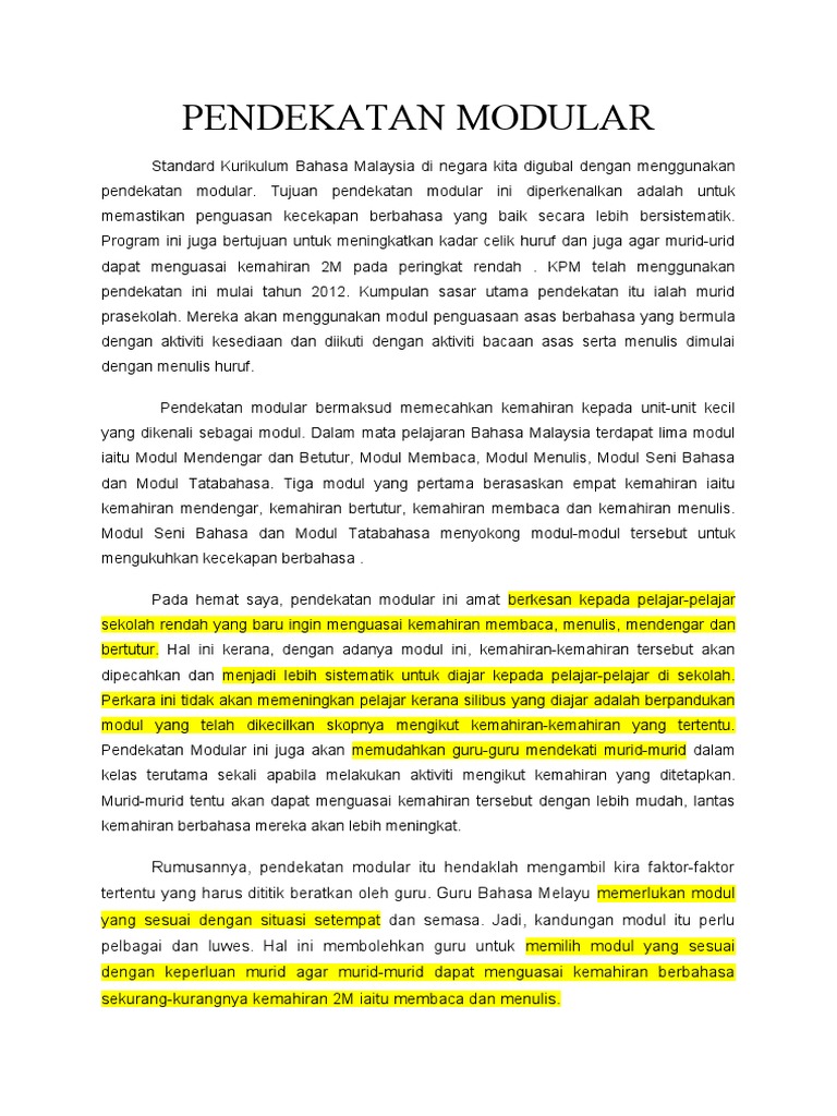 Pendekatan Modular | PDF