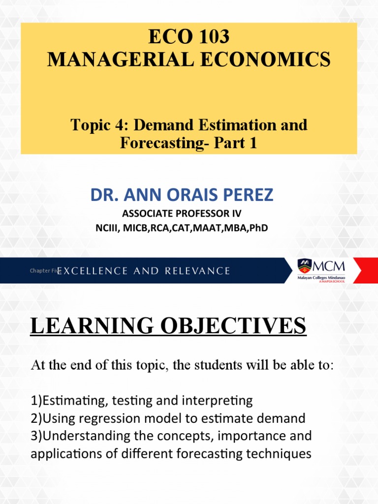Demand Estimation & Forecasting Techniques | PDF | Regression Analysis | Statistics