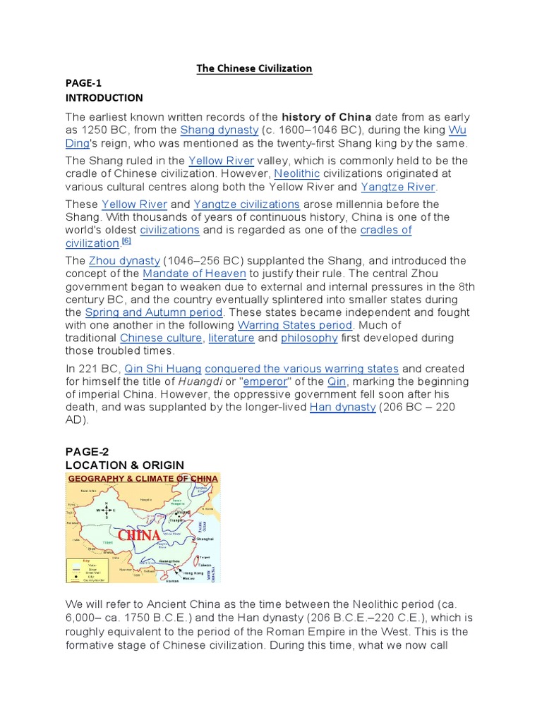 HISTORY Project Chinese Civilization | PDF | China | World Politics