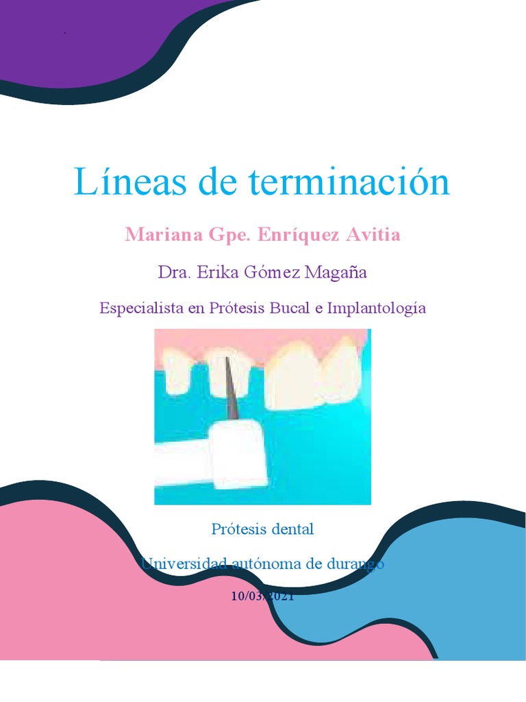 Líneas de Terminación | PDF | Dentadura postiza | Diente