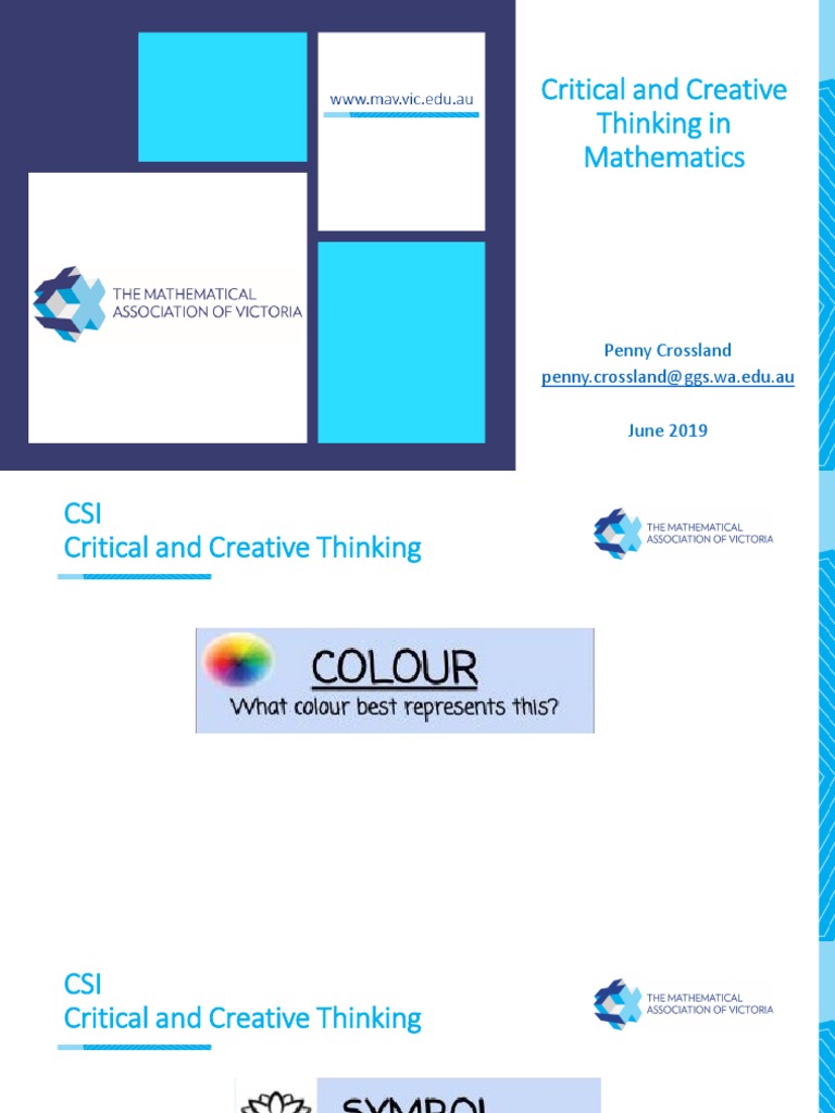 Critical and Creative Thinking in Mathematics: Penny - Crossland@ggs ...