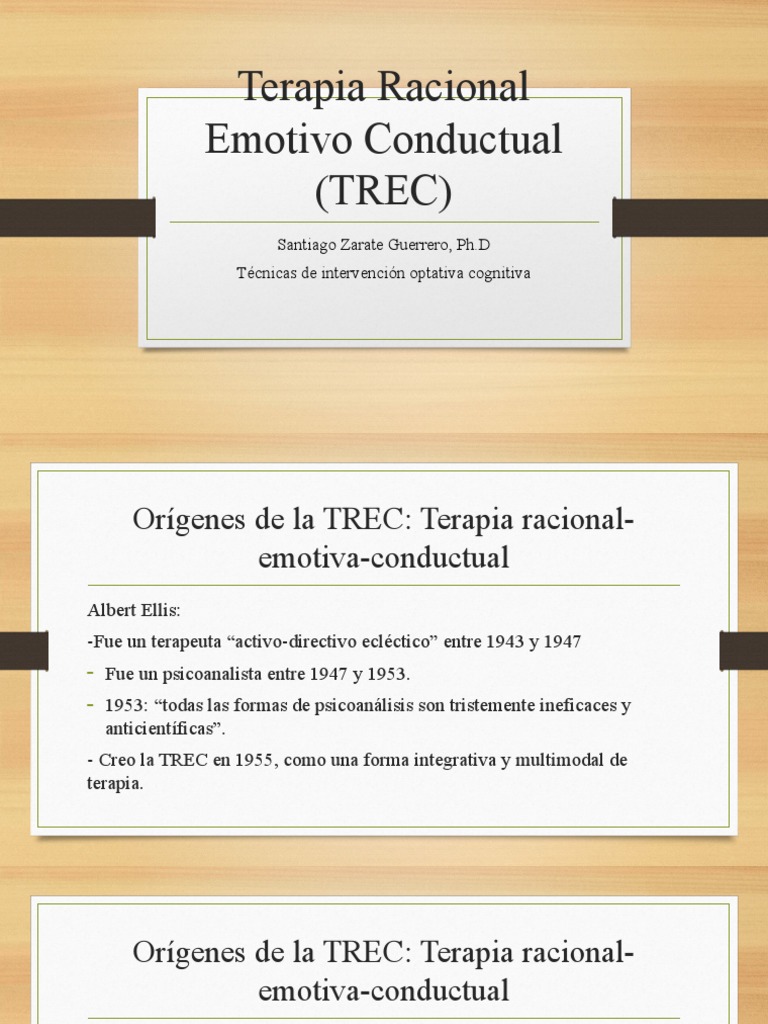 TREC-Albert Ellis | PDF | Terapia racional de comportamiento emotivo ...
