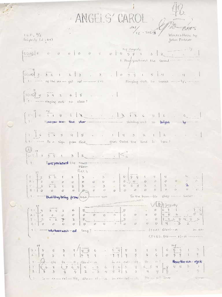 Angels Carol - John Rutter | PDF