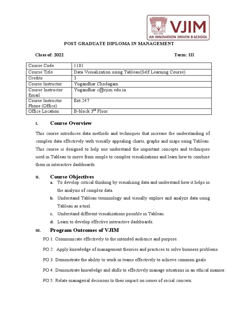 Data Visualization Using Tableau | PDF | Data | Pedagogy