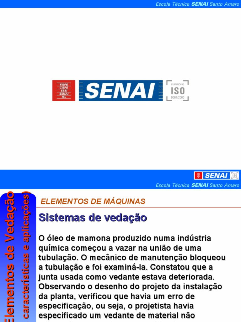 Elementos de Vedação: Tipos e Aplicações | PDF | Vestir-se | Bomba