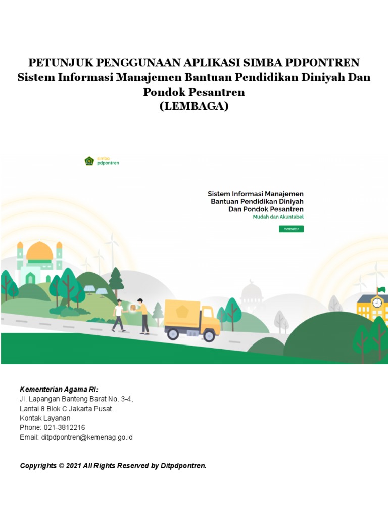 Panduan Aplikasi SIMBA - Lembaga | PDF