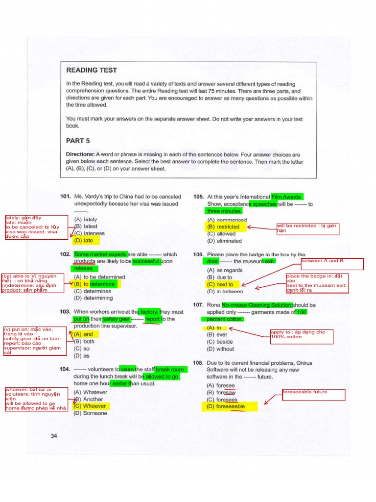 P5 - Practice Test 1 | PDF