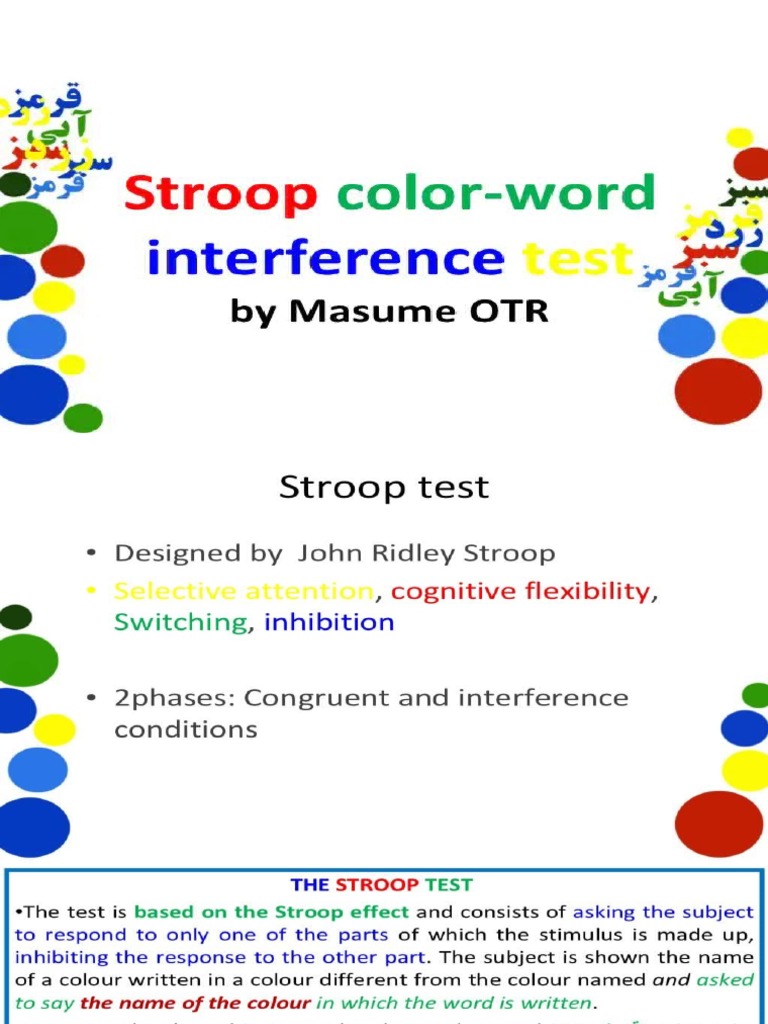 Stroop Test | PDF