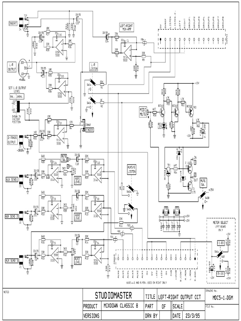 Studiomaster Mixdown Classic 8 SCH | PDF