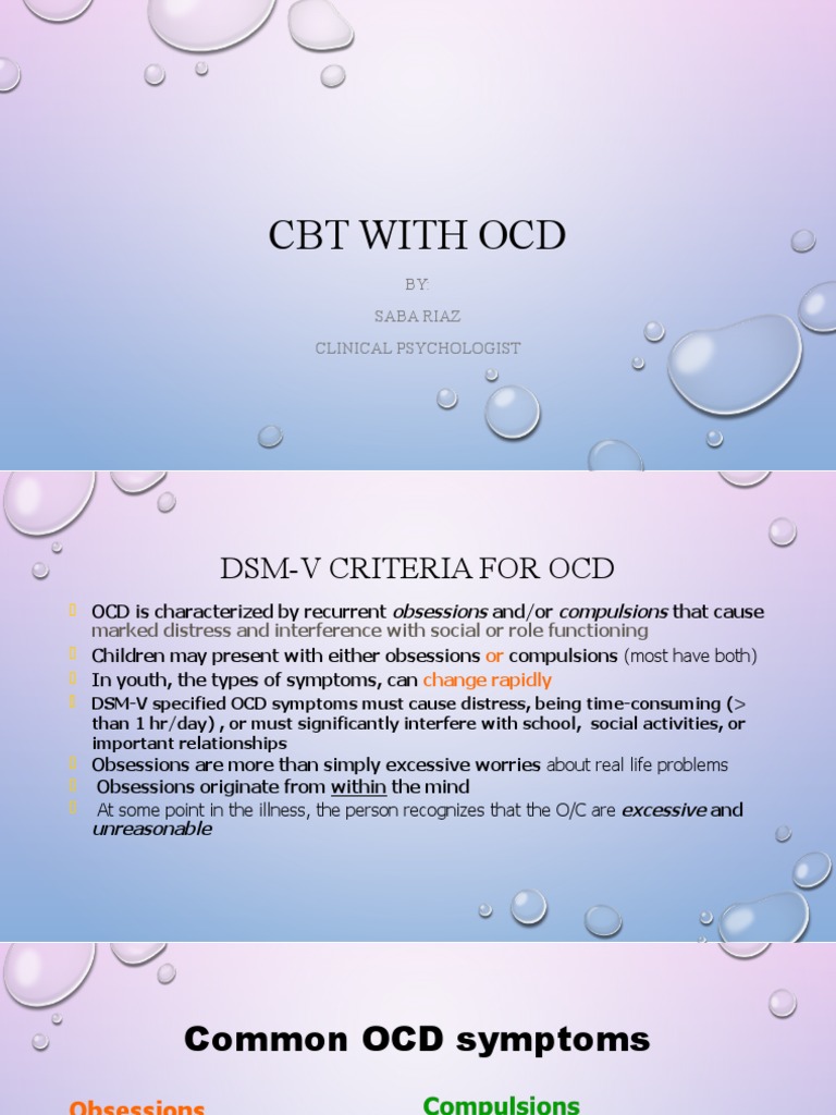 CBT With Ocd | PDF | Obsessive–Compulsive Disorder | Cognitive ...