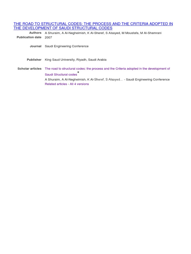 The Road To Structural Codes: The Process and The Criteria Adopted in ...