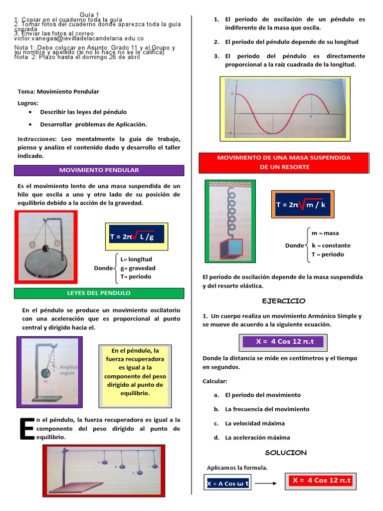 Movimiento Pendular | PDF | Péndulo | Oscilación