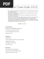 Glasgow Coma Scale Handout | PDF | Coma | Pain