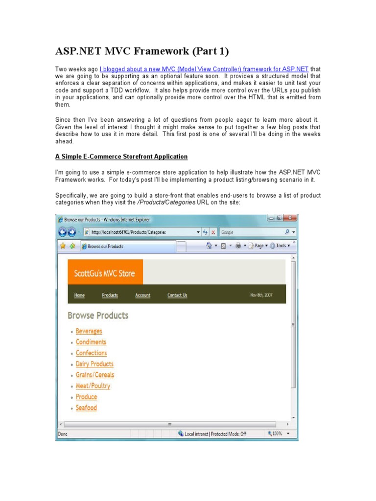 A Simple E-Commerce Storefront Application | Download Free PDF | Model–View–Controller ...