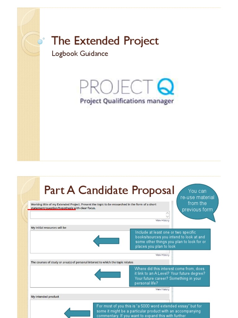 EPQ Logbook Guidance Presentation | PDF | Essays | Cognition